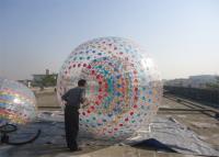China Colour Dot Inflatable Zorb Ball Human Hamster Rolling ball With colorful D-ring for sale