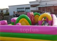 China Plato  PVC tarpaulin , inflatable amusement park Obstacle Game for kids for sale