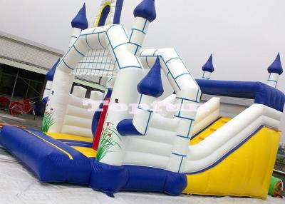 China Mega Bounce N Slide Out , Inflatable Jumping Castle with Slide And Obstacles for sale