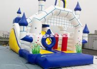 China Mega Bounce N Slide Out , Inflatable Jumping Castle with Slide And Obstacles for sale
