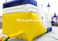 China Mega Bounce N Slide Out , Inflatable Jumping Castle with Slide And Obstacles for sale