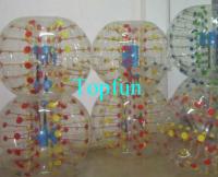 China Shining Inflatable Bumper Ball With Coloful D-ring , Human Hamster Ball for sale