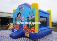China Inflatable Dora House Bouncer Combo , Commercial Jumping Castles for Rent / Hire for sale