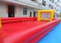 China 0.45mm - 0.55mm PVC Tarpaulin Inflatable Sports Games , Double Tube Football Field Sports Equipment for sale