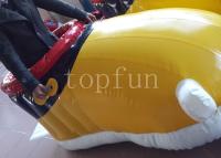 China Yellow PVC Inflatable Shoes For Walking Race Interesting Inflatable Soccer Field for sale