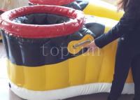 China Yellow PVC Inflatable Shoes For Walking Race Interesting Inflatable Soccer Field for sale