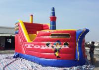 China 8m Inflatable Jumping Castle Pirates Galleon With Slide 0.55 mm PVC Tarpaulin for sale