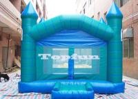 China 5m Indigo Inflatable Turret Castle Bouncer With Mash Window For Family Party for sale