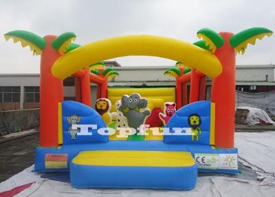 China 16feet Inflatable Jumping Castle Animal Bouncer With Obstacles For Biff N Bash for sale