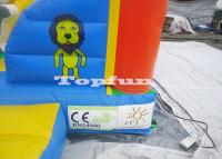 China 16feet Inflatable Jumping Castle Animal Bouncer With Obstacles For Biff N Bash for sale
