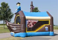 China 420D Pirate Inflatable Bouncer Castle With Air Cannons for sale