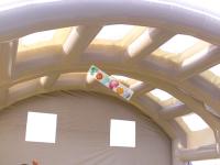 China Simple Strong Airtight Frame Tube Structure Inflatable Tent 0.9mm PVC Tarpaulin for sale