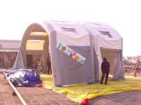 China Simple Strong Airtight Frame Tube Structure Inflatable Tent 0.9mm PVC Tarpaulin for sale
