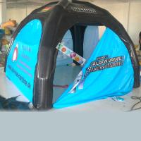 China Water Proof Inflatable Spider Tent Black With 4 Legs Frame Tube for sale