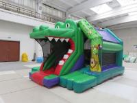 China 210D Crocodile Inflatable Bouncer Castle Jumping House With Slide for sale
