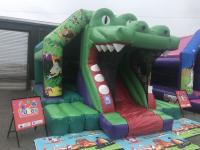 China 210D Crocodile Inflatable Bouncer Castle Jumping House With Slide for sale