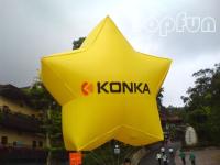 China Full Color Inflatable Advertising Products , Shining Star Inflatable Helium Balloon With 2mm PVC Tarpaulin for sale