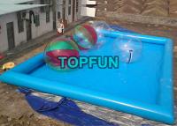 China Blue Inflatable Swimming Pools For Inflatable Water Slide / Water Balls for sale