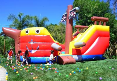 China Pirate Ship Water Slide Inflatable Jumping Castle Commercial for sale