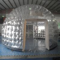 China Outdoor Inflatable Transparent Bubble Tent , PVC Hand-made Clear Dome Tent for sale
