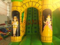 China Gold Corn Inflatable Jumping Castle , Slide Beautiful 0.55mm PVC Tarpaulin Castle for sale