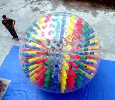 China Shinning Colorful PVC Body Inflatable Zorb Ball Customized With D-rings For Show for sale