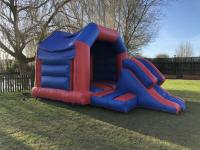 China Family Colorful 420D Inflatable Bouncer Castle With Slide for sale