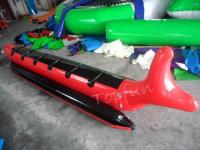 China Exciting PlatoTowable Inflatable Red Shark Boat For Water Games With for sale