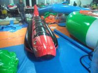 China Exciting PlatoTowable Inflatable Red Shark Boat For Water Games With for sale