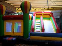 China Funny Inflatable Daycare 10m Length Slide With Interesting Bouncer Houses for sale
