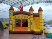China Kids Funny Yellow Inflatable Jumping Castle WIth 0.55mm PVC Tarpaulin for sale