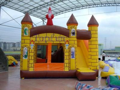 China Kids Funny Yellow Inflatable Jumping Castle WIth 0.55mm PVC Tarpaulin for sale