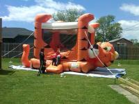China PVC Coated Cartoon Tiger Inflatable Bouncer Castle Blow Up Jumping Castle for sale