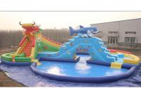 China 25m Outdoor Inflatable Water Parks with Plato PVC Tarpaulin 0.9mm for sale