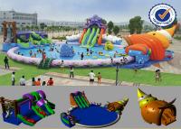 China 25m Outdoor Inflatable Water Parks with Plato PVC Tarpaulin 0.9mm for sale