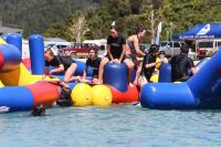 China 30 People Capacity Inflatable Water Park Blow Up Water Obstacle Course For Adult for sale