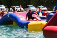 China 30 People Capacity Inflatable Water Park Blow Up Water Obstacle Course For Adult for sale