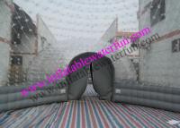China Two 8m Combined Inflatable Bubble Tent , Event Clear Gray PVC Dome Tent for sale