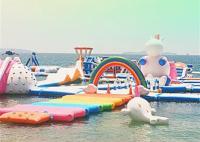 China Unicorn Themed Blow Up Water Parks 100 person Capacity for sale