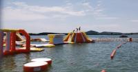 China Non Toxic Children Inflatable Water Park Obstacle Course Water Jumper for sale