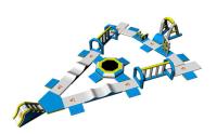 China Triangular Inflatable Water Park Obstacle Course Water Bounce House for sale