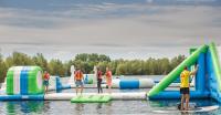 China EN71 0.9mm PVC Inflatable Water Park Obstacle Course for sale