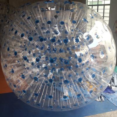 China Blue Clear Ramp Dot Inflatable Zorb Ball for sale