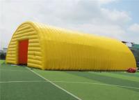 China Yellow Ground Inflatable Dome Commercial Event Tent PVC Coated Tarpaulin Material for sale