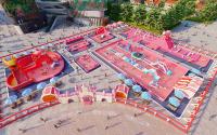 China Pink Theme Inflatable Water Park Pool With Logo Printing for sale
