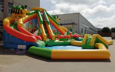 China Cartoon Bee Giant Inflatable Amusement Water Land Park for sale