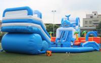 China Inflatable Summer Shark Theme Water Park Playground Digital Printing for sale