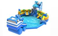 China Inflatable Summer Shark Theme Water Park Playground Digital Printing for sale