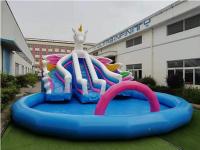 China Customized PVC Unicorn Inflatable Playground Water Park For Kids for sale
