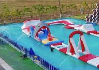 China Inflatable PVC Land Water Park With Water Slide Swimming Pool for sale